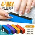 Nail Buffer Block,12 pcs 4 Sided Sanding Buffers for Acrylic and ...