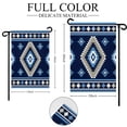 Blue Tribal Geometric Garden Flag 28x40 Inch Boho Vintage Native ...