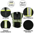 Two Tone HI-VIS Navy Safety Vest with 4 Front Pocket Construction ...