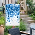 Abstract Garden Flag 28x40 Inch Blue Gradient Watercolors Ink Points ...