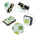 Leather Zipper Card Bag 4.7x3.1x0.8Inch Women's Card Bag Coin Purse ...