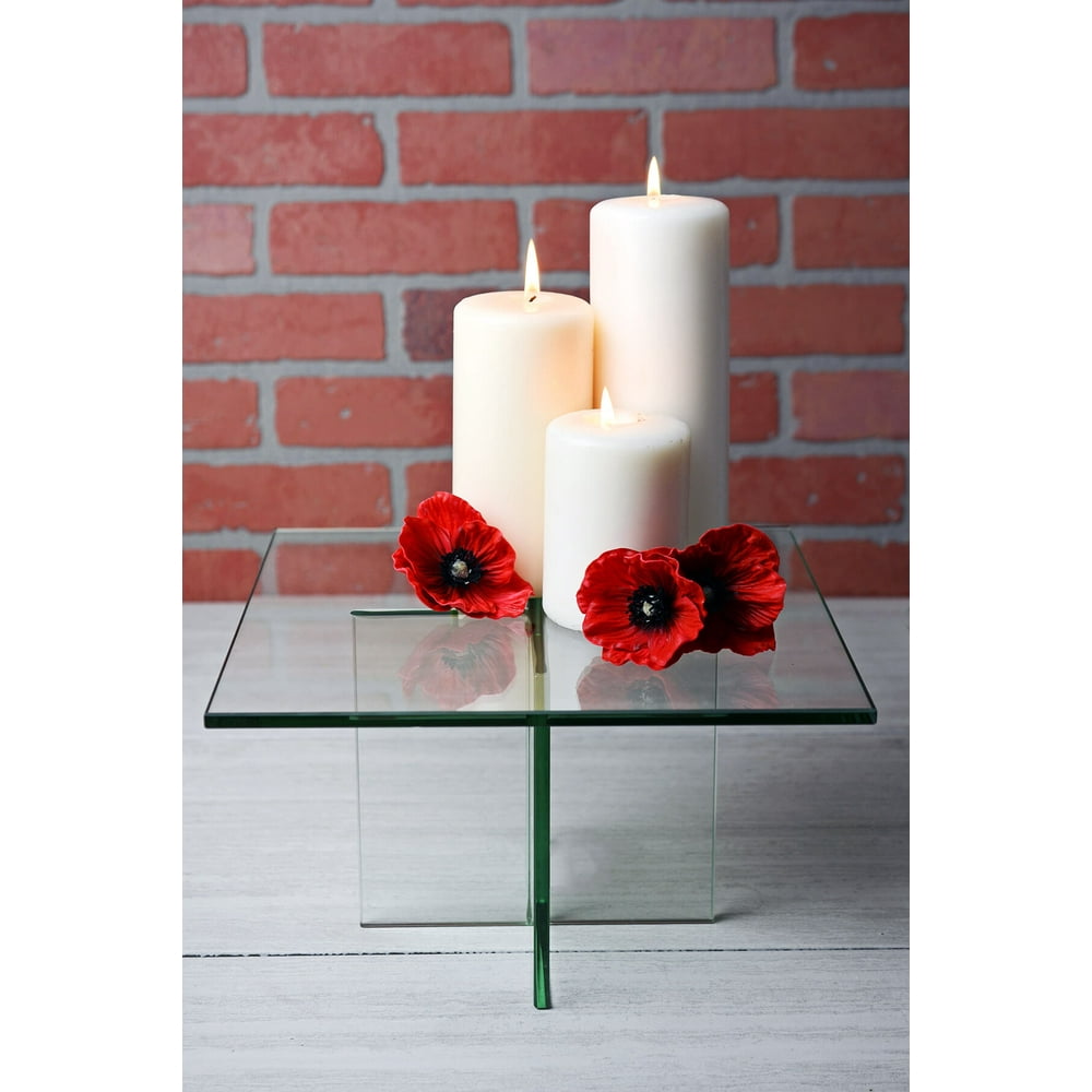 Clear Glass Plate Display Stand 11.75in. X7in. Thick Weighted Glass 7in ...