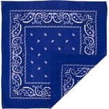 Royal Blue Paisley Bandana - Single Piece 22x22 - Walmart.com