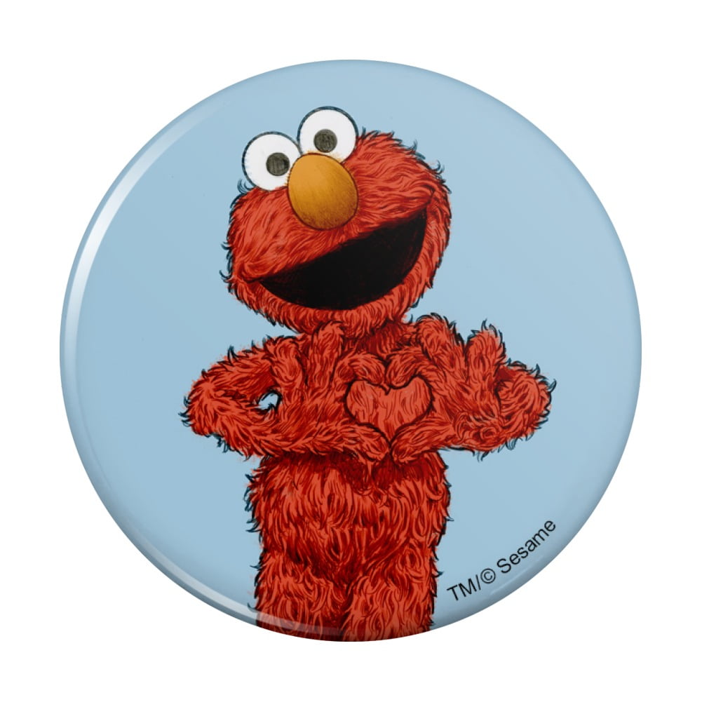 Sesame Street Vintage Elmo Pinback Button Pin - Walmart.com