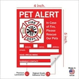 Pet Alert Safety Fire Rescue Sticker - Dog Warning, Save Our Pets ...