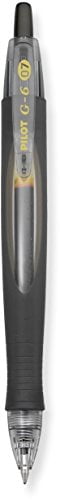 Pilot G6 Retractable Gel Ink Rolling Ball Pens, Fine Point Black 6-PACK ...