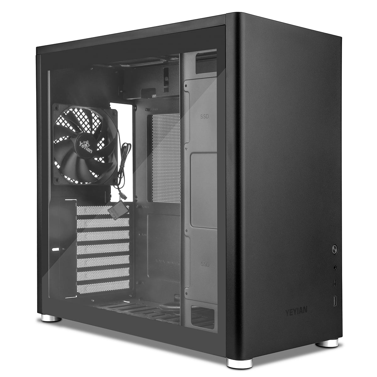 Gabinete Para Pc Gaming ATX Yeyian Hussar Plus, Negro YCM-ASHUS-01 ...