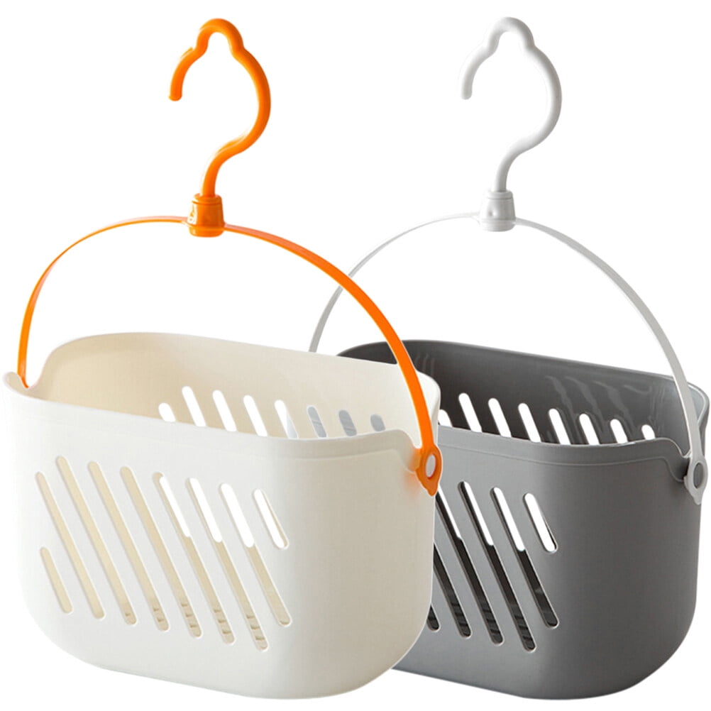 Homemaxs 2Pcs Wall Hanging Storage Basket Drainage Bathroom Storage ...