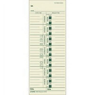 TOPS Job Cards Time Cards - Walmart.com