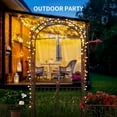 Dextrus Heavy Duty Steel Garden Arch with Planter Boxes and Gate ...