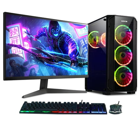 AQVIN ZForce Gaming PC ~ 24inch FHD Gaming Monitor ~ Intel 10th Gen i3 ...