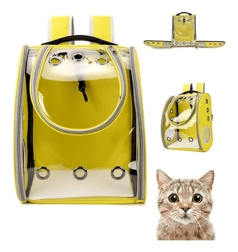 Mochila De Viaje Transpirable Para Perros Y Gatos Malubero Amarilla ...