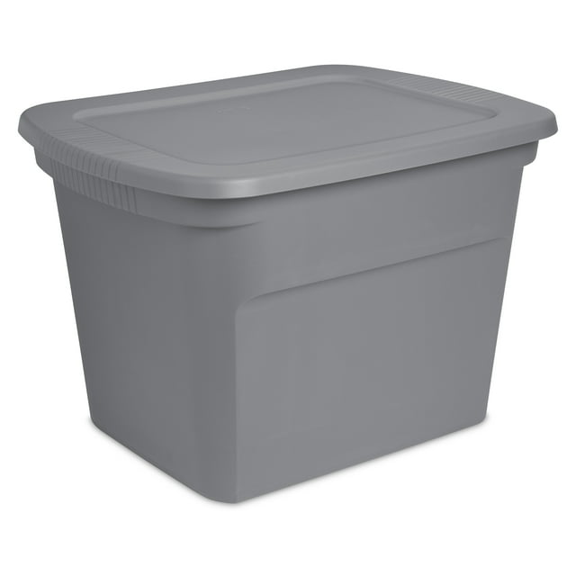 Sterilite 68 Liter Tote, Plastic Storage Bin with Snap-on Lid ...