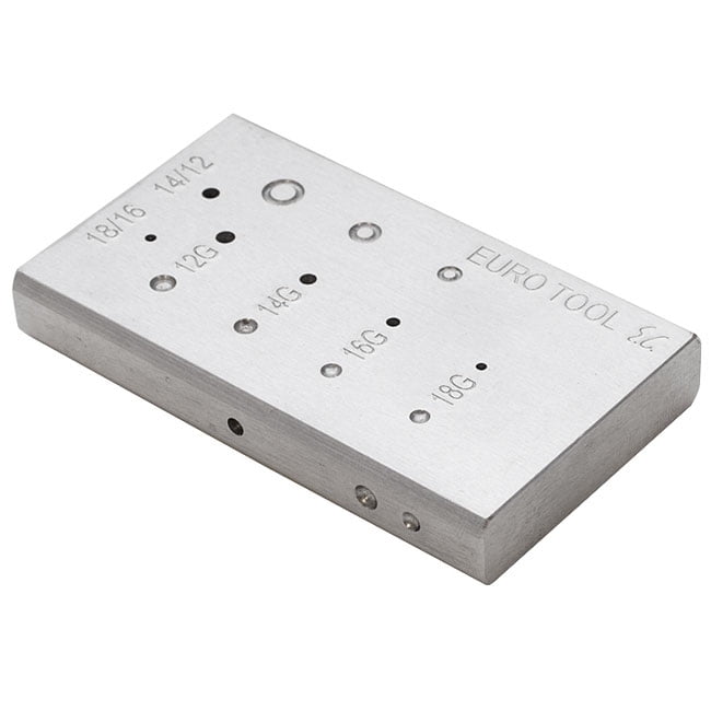 Eurotool Steel Riveting Block, Perfect Rivets and Eyelets Every Time, 1 ...