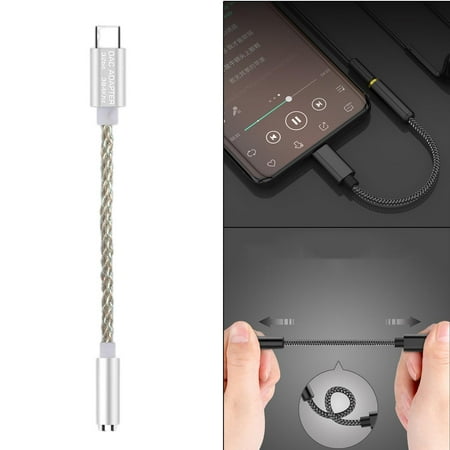 Type-C to 3.5mm USB C to Mic Jack Audio Dongle ,Cable Audio Adapter ...