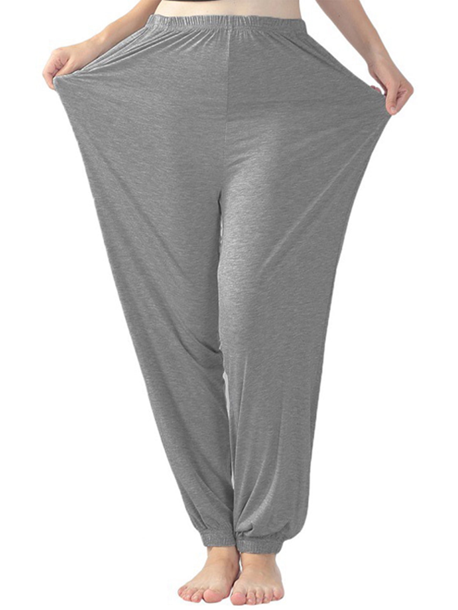 MAWCLOS Ladies Plus Size Pant High Waist Lounge Trousers Oversized Yoga ...