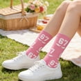Aellinatey Comfortable 67 Number Design Calf Socks For Women Men Casual ...
