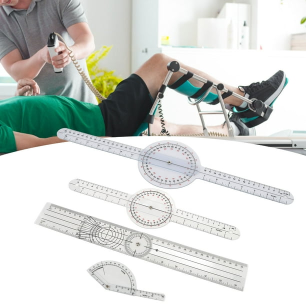 Goniometer Kit, Clear Scale Transparent Goniometer Angle Protractor ...