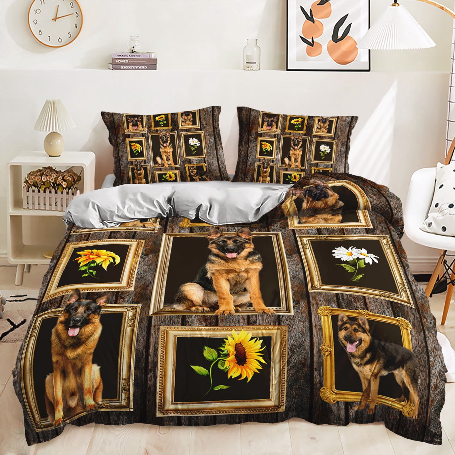 Hosima 3-Piece 3D Digital Duvet Cover With Pattern Composed Of Multiple ...