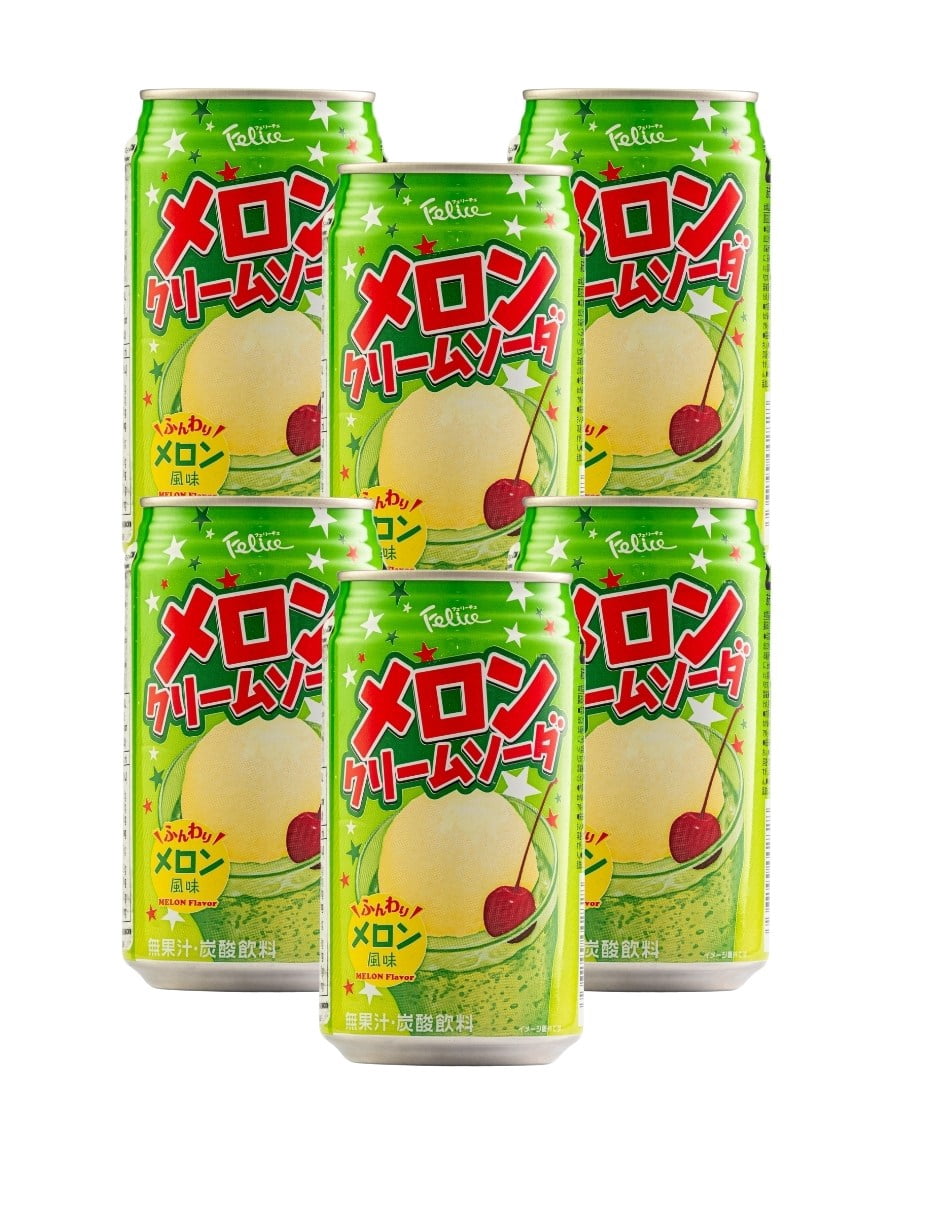 Six Pack Soda Japonesa Felice Crema Melón 350 Ml Felice Refresco ...