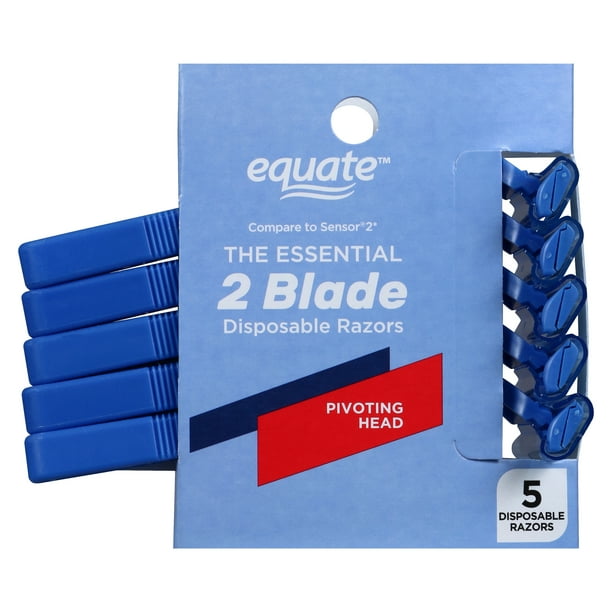 Equate The Essential 2 Blade Disposable Razors, 5 count - Walmart.com ...
