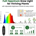 144 Cell Self Watering Seed Starter Trays with 2 Grow Lights, 6 Seed ...