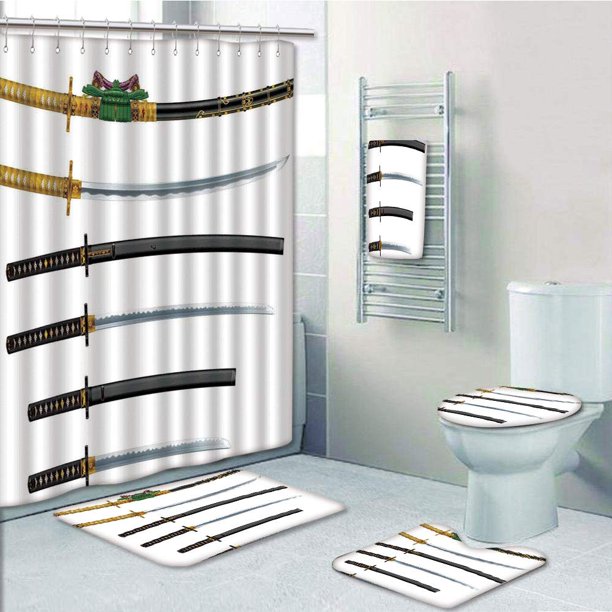 EREHome Japanese Curved Slender Single Edged Blade Japanese Swords ...