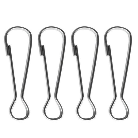 4 Pieces Stainless Steel Spring Clip Clips Hook pole Attachment - 4cm ...