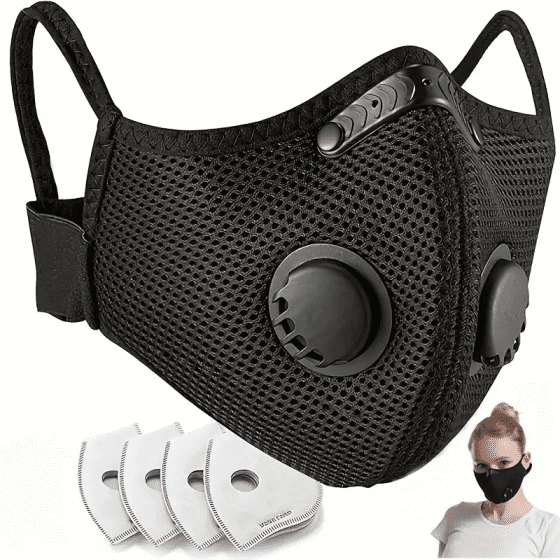 Performance Sports Face Mask - Reusable, Vent Dust Air Protection with ...