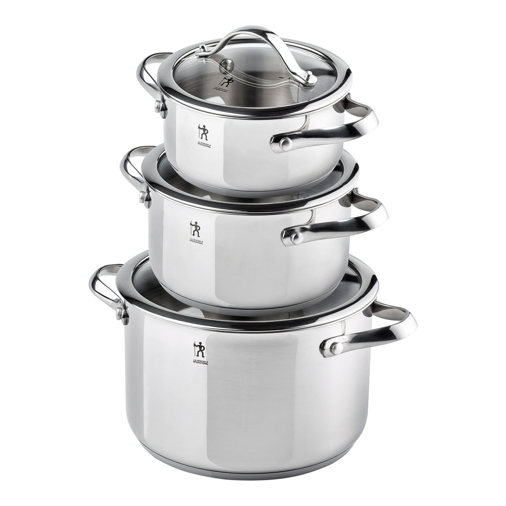 Click here for Henckels Aragon Pot Set 6 Piece  18/10 Stainless S... prices