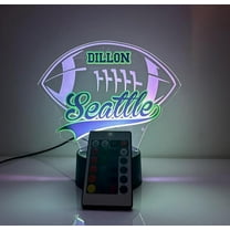 Custom Personalized Name Engrave LED 16 Colors Night Light Up Table ...