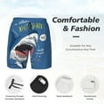 Kdxio Great White Shark Print Mens Swim Trunks With Compression Liner