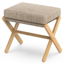 Bamboohomie Small Ottoman Foot Rest, Foldable Bamboo X-Leg Stool with ...