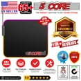 5Core Gaming Mouse Pad RGB 12 Light Modes 2 Zone Desk Mouse Mat w ...