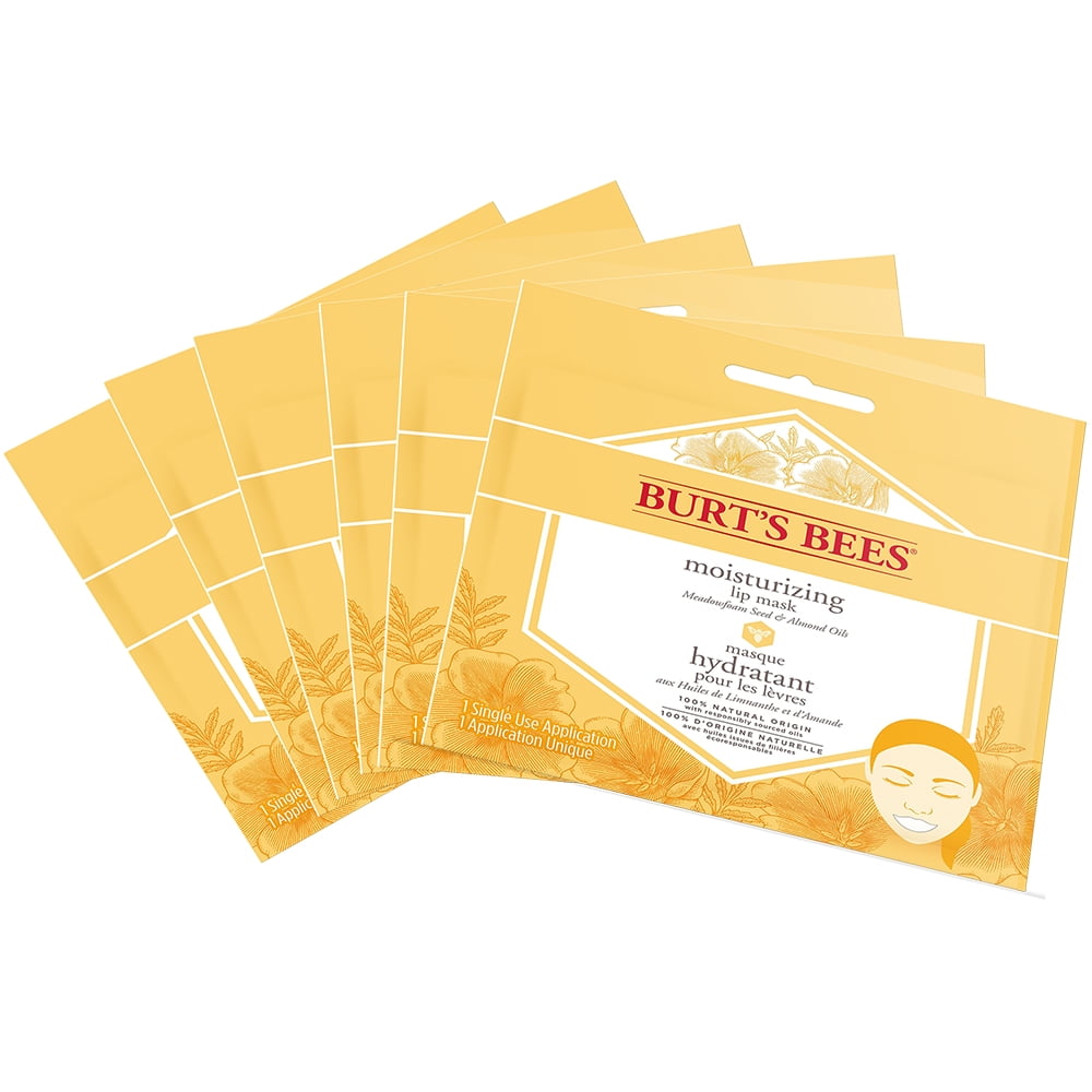 Burt's Bees 100% Natural Moisturizing Lip Mask, Single Use Conditioning ...