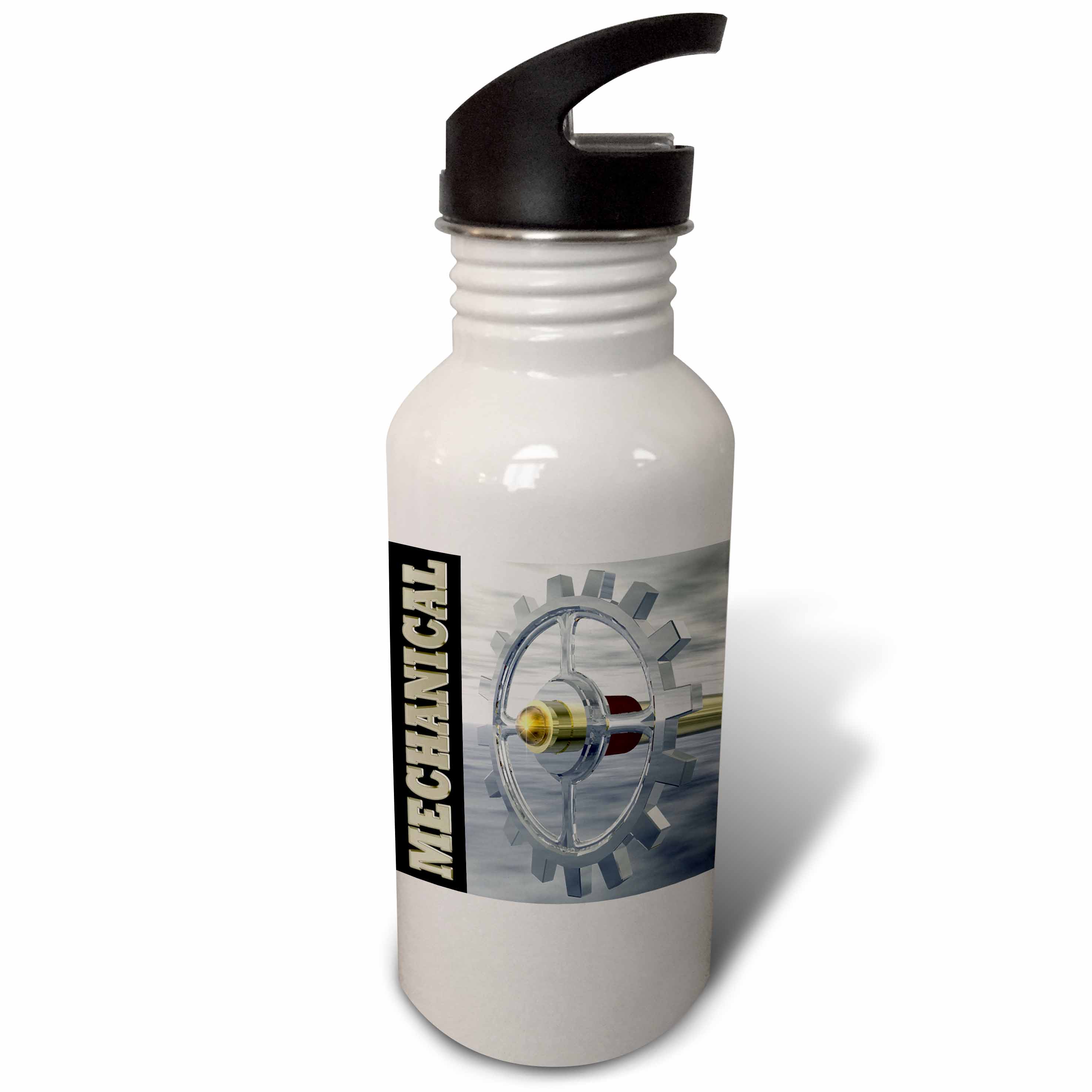 Mechanical shows silver and golf gear and axle with brass colored ...