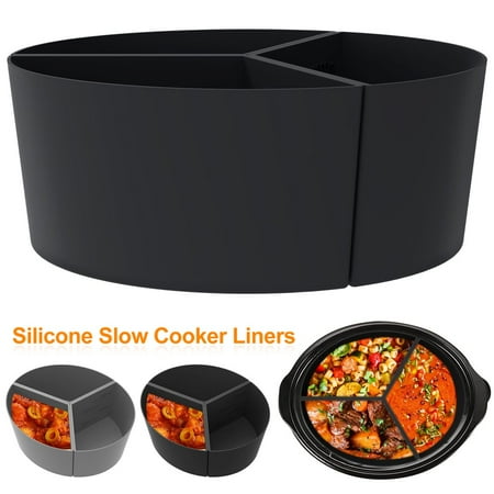 3Pcs Slow Cooker Divider Liner Reusable Slow Cooker Divider Insert Heat ...