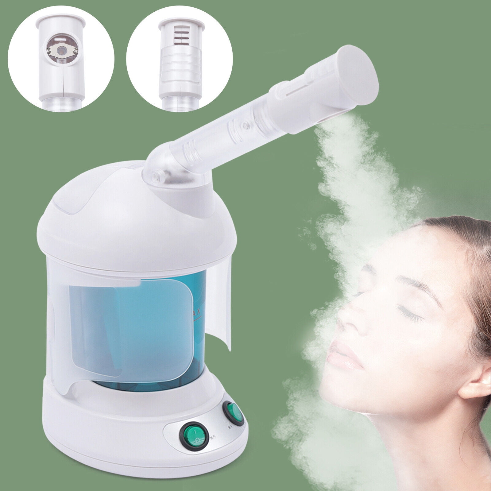 Miumaeov Face Steamer with 360° Rotating Sprayer, Mist Steam Moisturize ...
