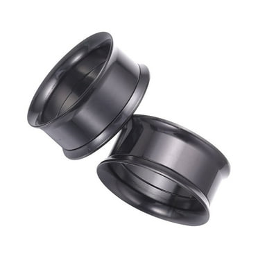 ZS 1 Pair Double Falre Ear Tunnel Plugs Expander Brown Wood Ear Gauges ...