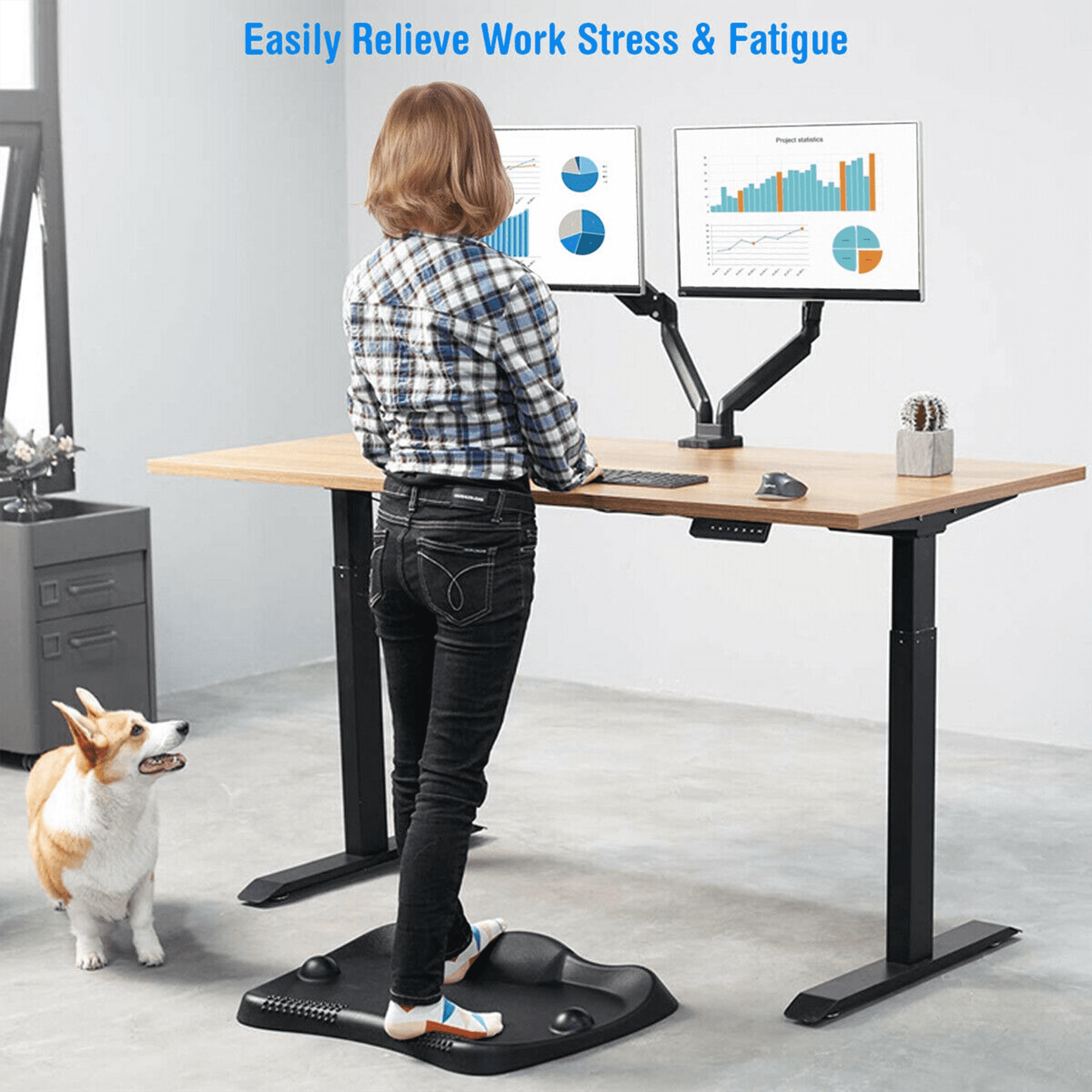 Anti-Fatigue Comfortable Foam Standing Mat, Ergonomic Comfort Floor ...
