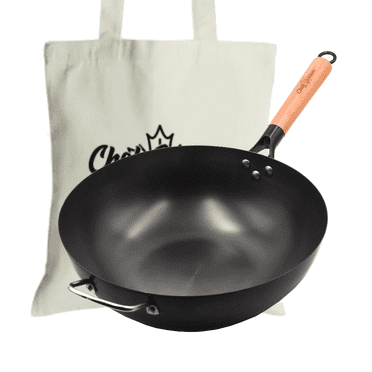 Craft Wok Flat Bottom 14 inches Carbon Steel Wok / 731W316 - Walmart.com