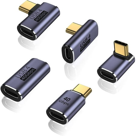 AreMe 5 Pack USB C Adapter, Up&Down, Middle Bend and Side Bend 90 ...