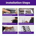 Telescoping Wall-Mounted Ladder (12 Steps) Handrails, Anti-Slip Design ...