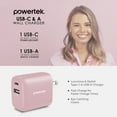 Liquipel Powertek Pastel Plaid 20W A/C Combo Wall Charger - Pink - Walmart.com