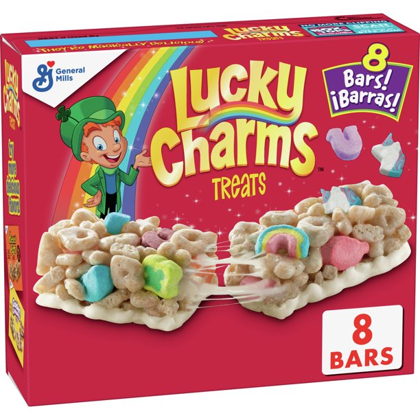 Lucky Charms Breakfast Cereal Treat Bars, Snack Bars, 6.8 oz, 8 ct ...