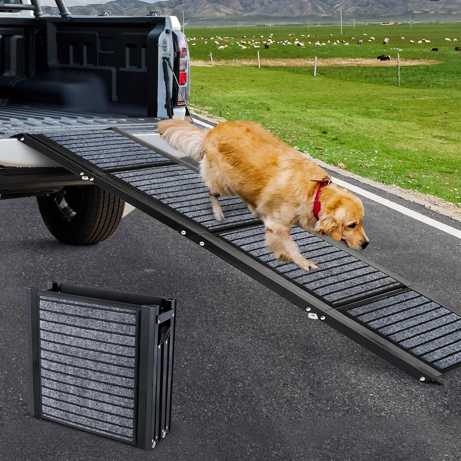 Click here for Furggis 67 Dog Car Ramps Large Dogs foldable Dog S... prices