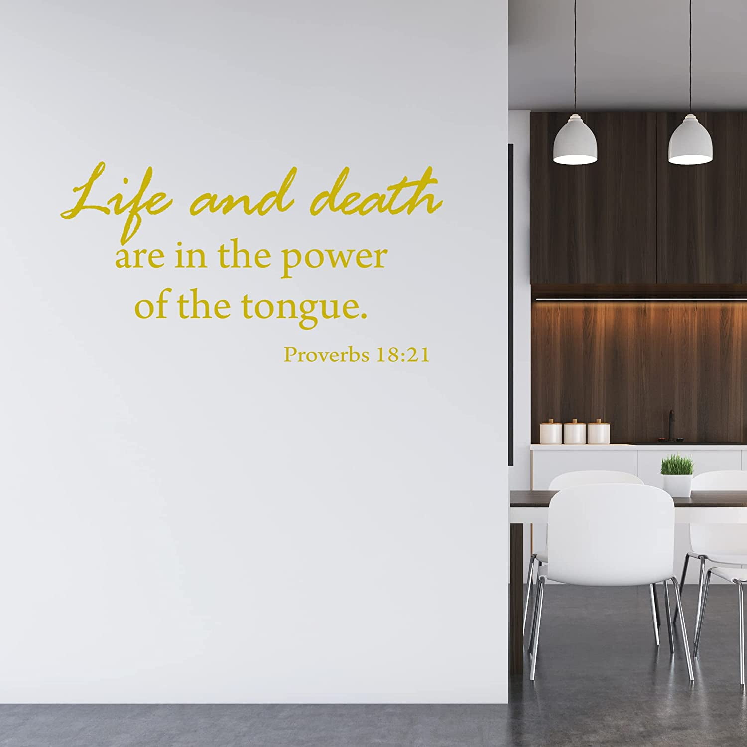 VWAQ Life and Death are in The Power of The Tongue Vinyl Wall Art ...