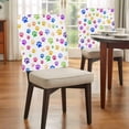 Cartoon Animal Paw Prints Chair Covers Set of 8 Colorful Animal Tracks ...