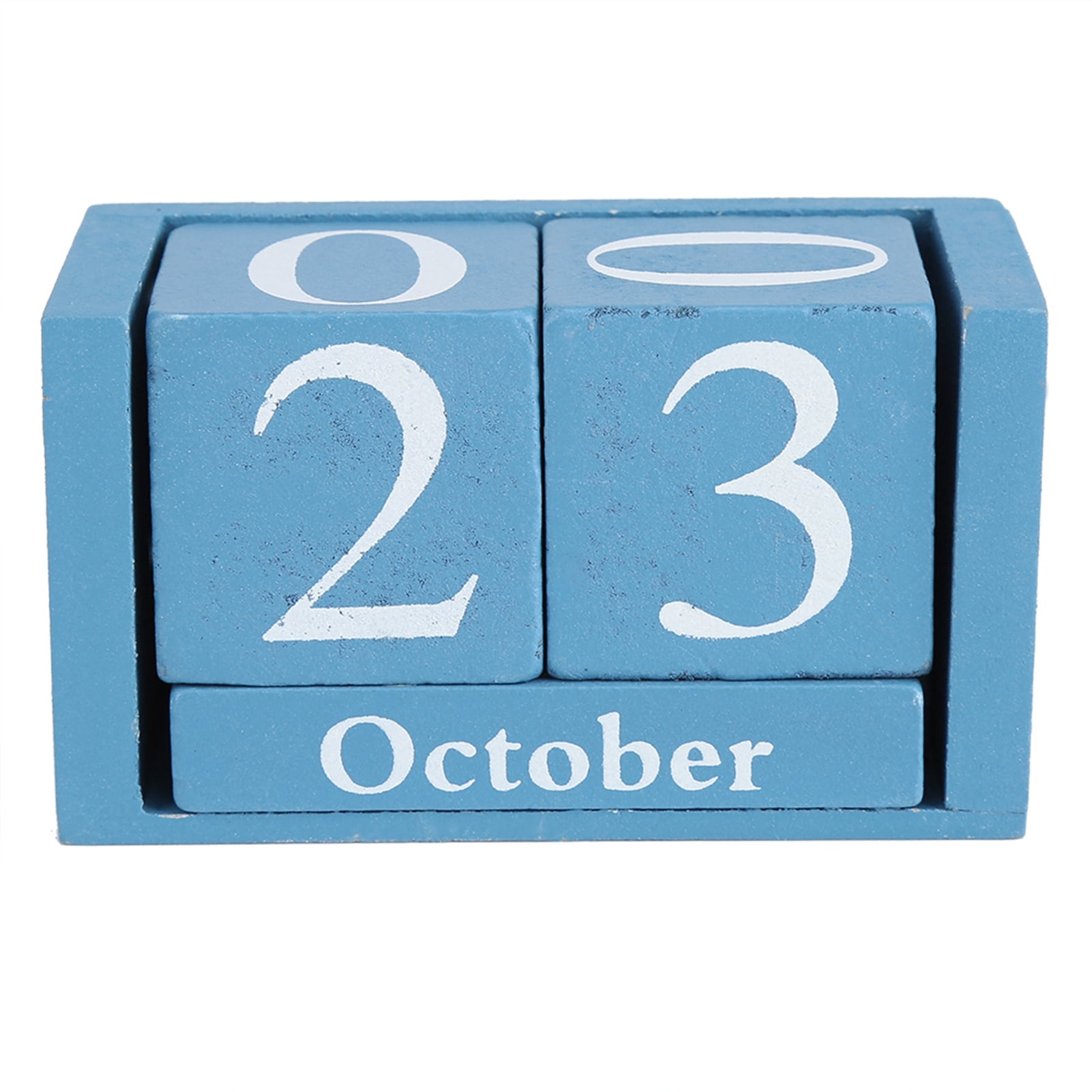 Visualización de fecha del mes, Calendario de madera vintage Calendario ...