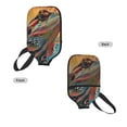 Bearded Dragon Lizards Retro Pickleball Paddle Cover with External Mesh ...